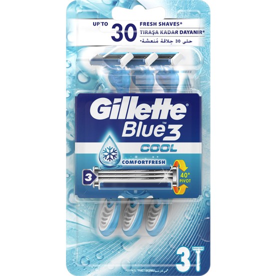 GILLETTE BLUE3 COOL 3LU TIRAS BICAGI – Kıbrıs Sanal Market
